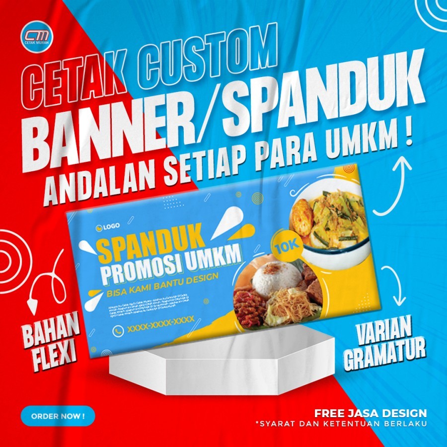 Jual Spanduk/Banner UMKM/Spanduk usaha/spanduk bisnis/finishing mata ...