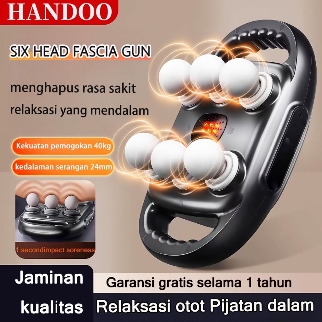 Jual HANDOO 6 Kepala Pistol Pijat Listrik Pistol Pijat Pistol Pijat ...