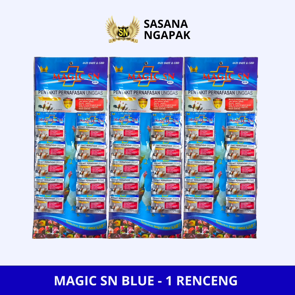 Jual Magic SN Blue 1 Renceng - Obat Snot dan CRD Unggas - Sasana Ngapak ...
