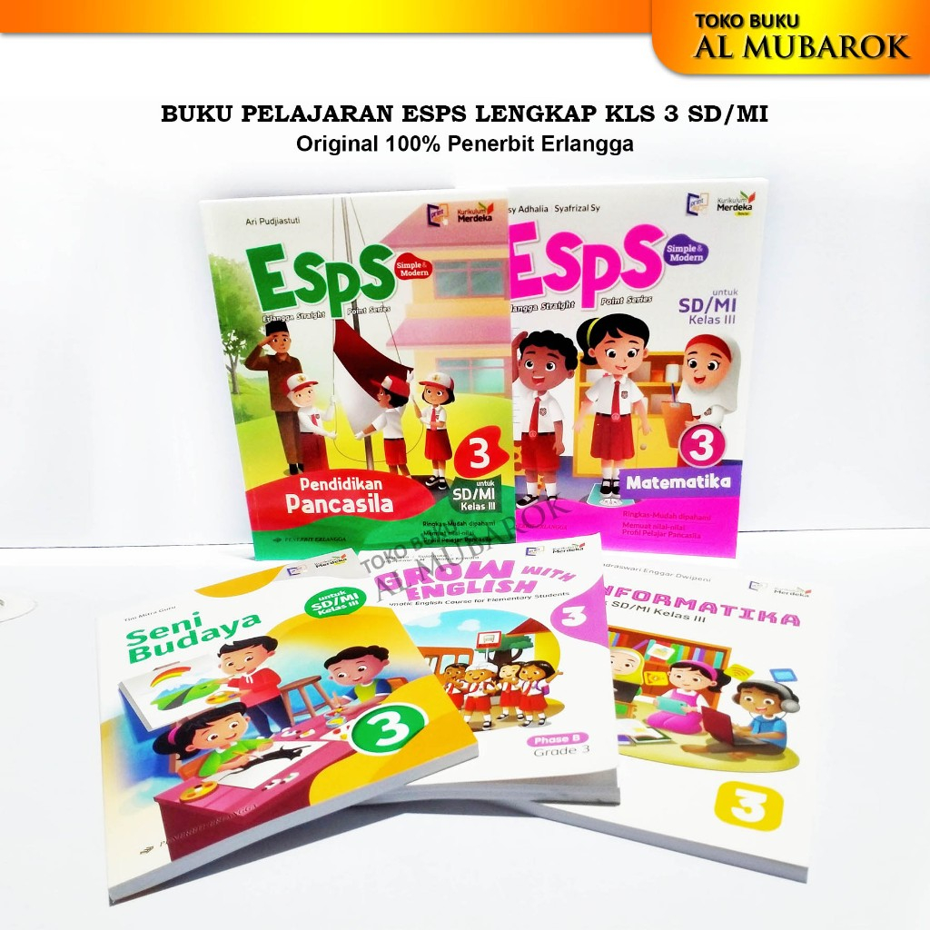 Jual Ori Erlangga - Buku Paket Pelajaran Sekolah Lengkap ESPS Kelas 3 Kls III SD MI Kurikulum ...