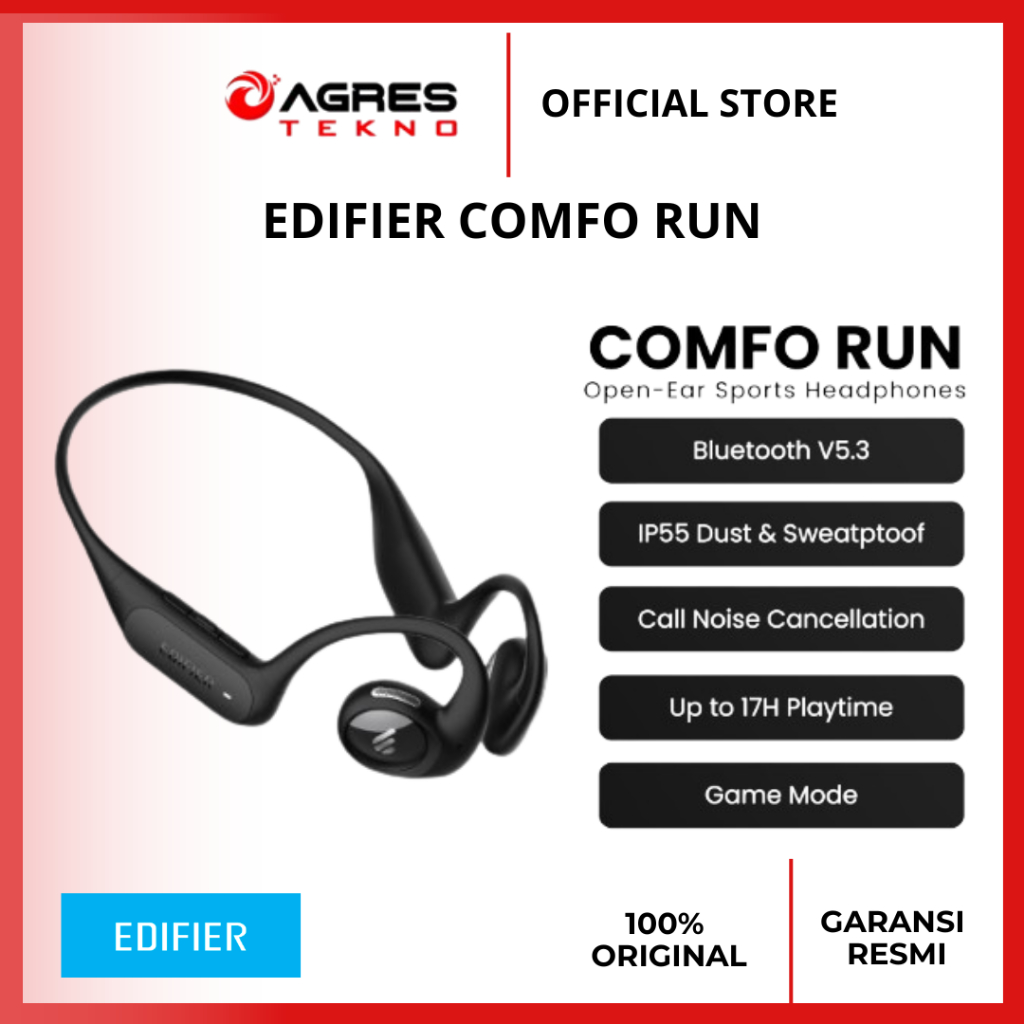 Jual EDIFIER COMFO RUN Open-Ear Sport Headphone Bluetooth | Shopee Indonesia