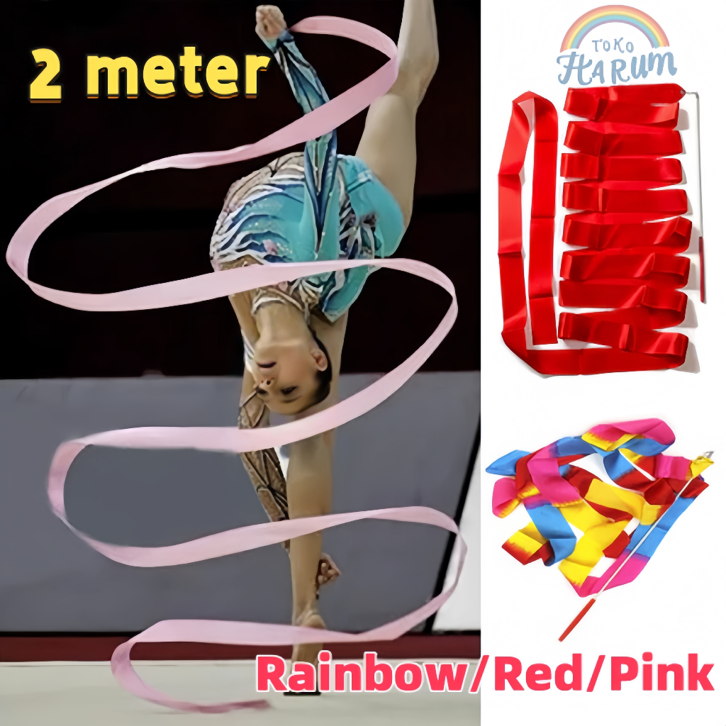 Jual Pita Senam Ritmik 2m + Tongkat Twirling Set Alat Latihan ...