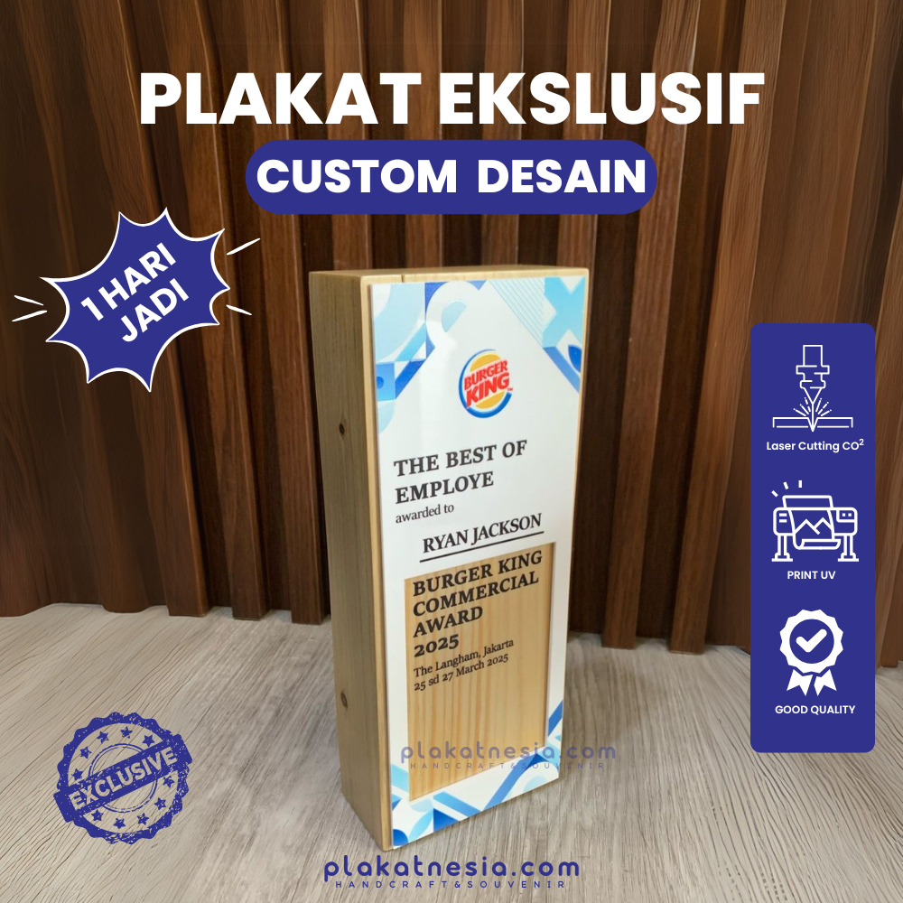 Jual Plakat Kayu Custom | Piala Kayu Custom | Trophy Kayu Custom ...