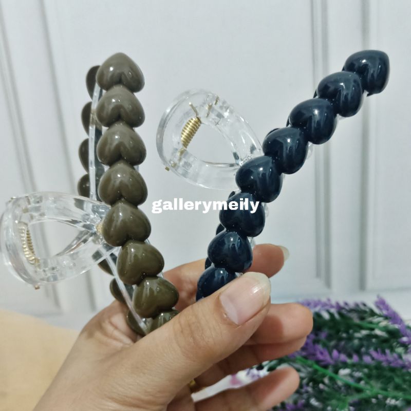 Jual Gallerymeily Jepit Rambut Jumbo Ukuran 11cm Jepit Tebal Model Love ...