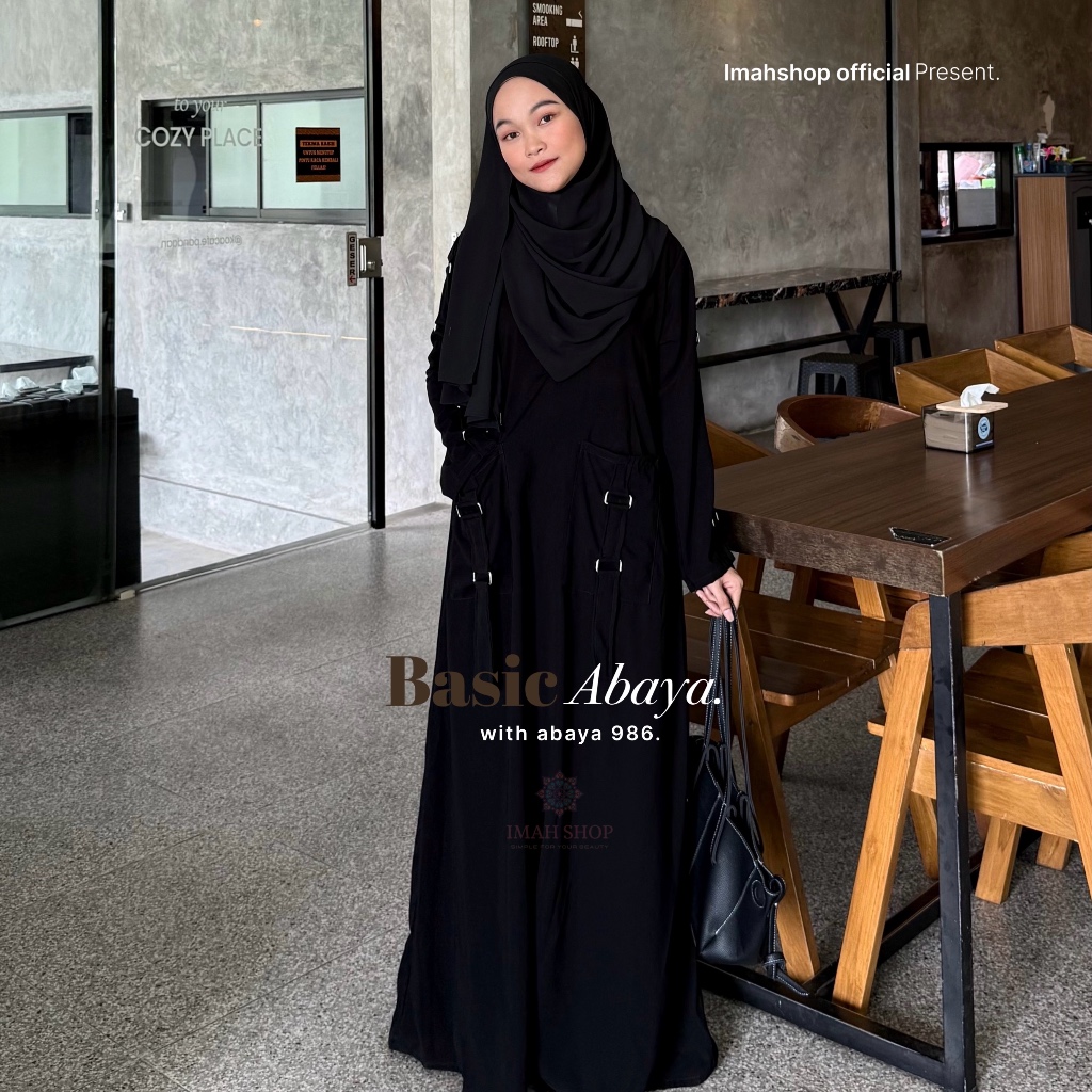 Jual Abaya Hitam Turkey Gamis Syari Muslimah Bahan Jetblack Hitam Dress Saku Busui Imah Shop ...
