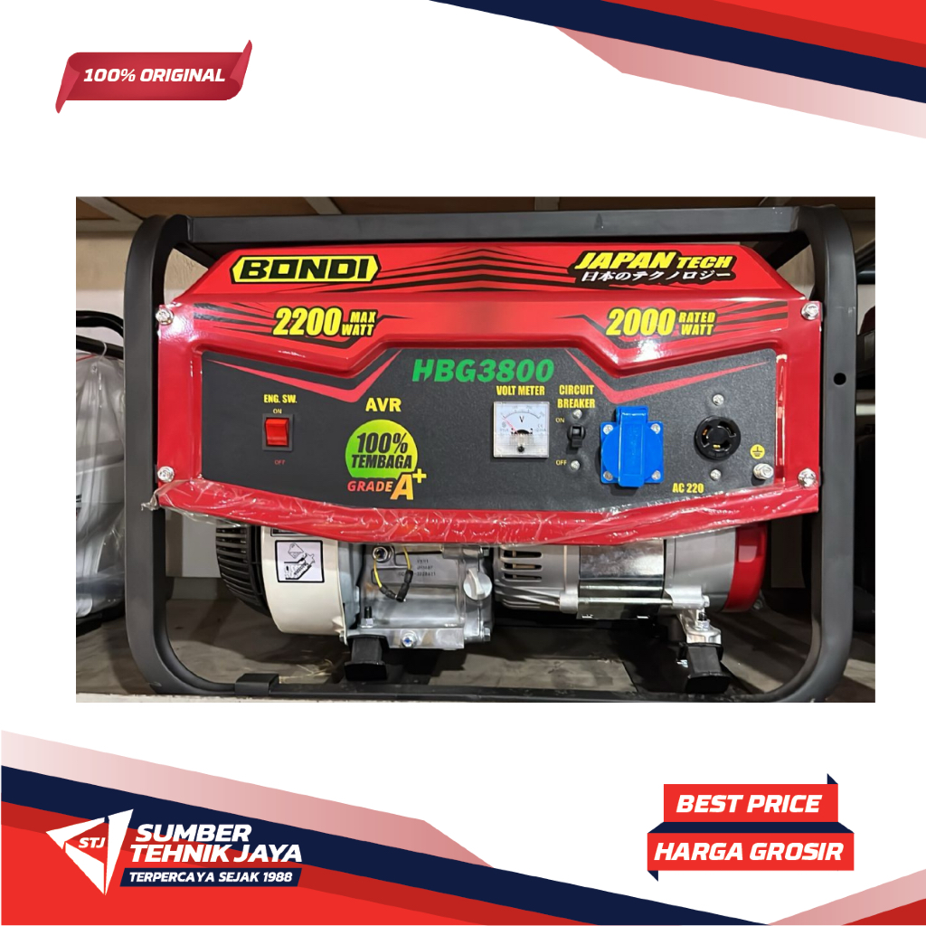 Jual Genset BONDI 3800 (2 -2.5kw)/ 5500 (2.8-3.1 kw) | Shopee Indonesia