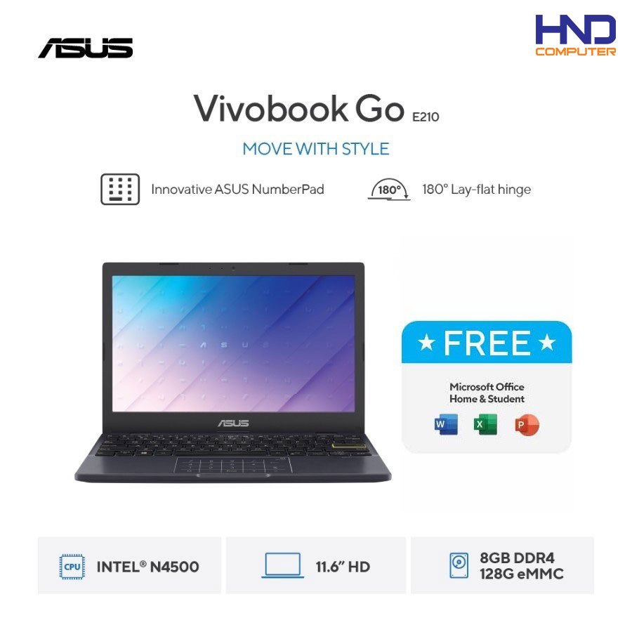 Jual ASUS Vivobook 12 E210KA N4500/8GB/128GB/Win11/Office +365/11,6"HD ...