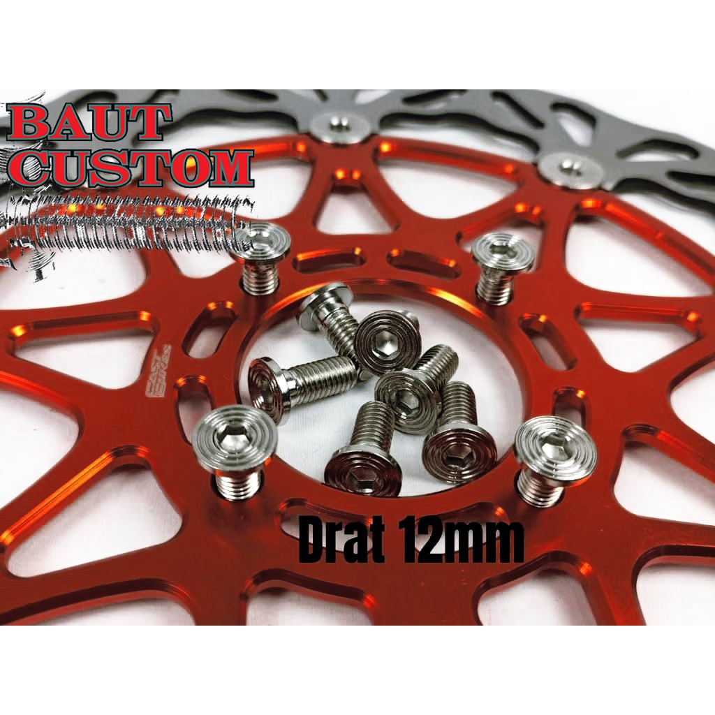 Jual Baut Piringan Cakram Stainless Disc Brake Custom Spiral Universal ...