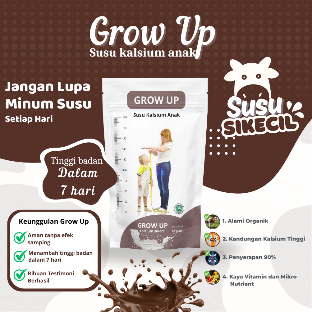 Jual GROW UP SUSU KALSIUM ANAK || Umur 12 tahun susu kalsium original ...