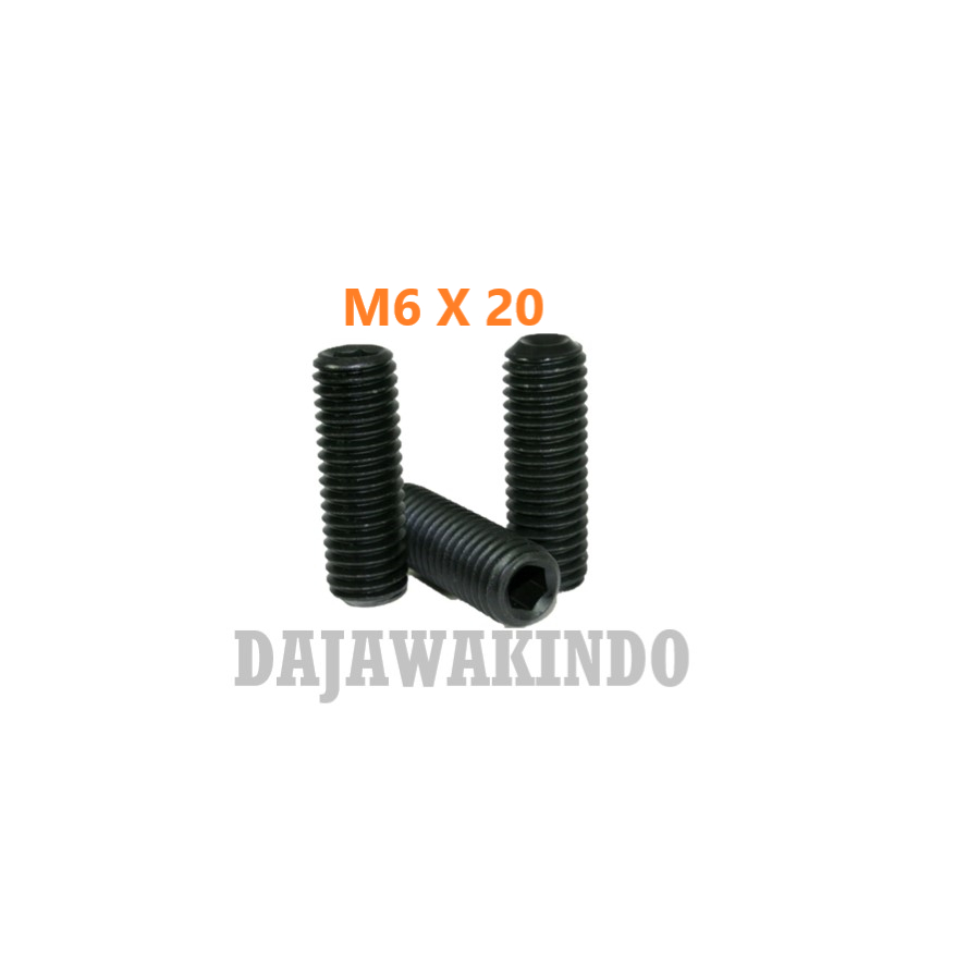 Jual Baja Socket Set Screw M6 x 20 / Baut L Tanam / L Set Hitam | Shopee Indonesia