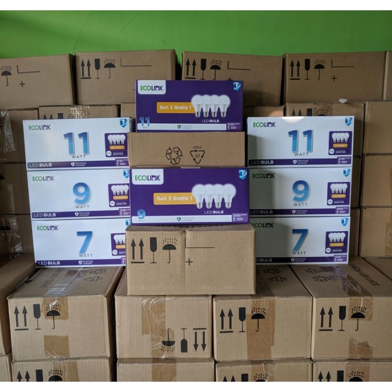 Jual ( PAKET ISI 4PCS ) ECOLINK By Philips Lampu Bohlam Multipack LED ...
