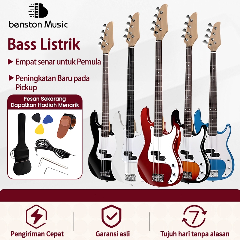 Jual Benston Music-Bass Listrik / Bass Listrik Empat Senar / Set Pemula ...