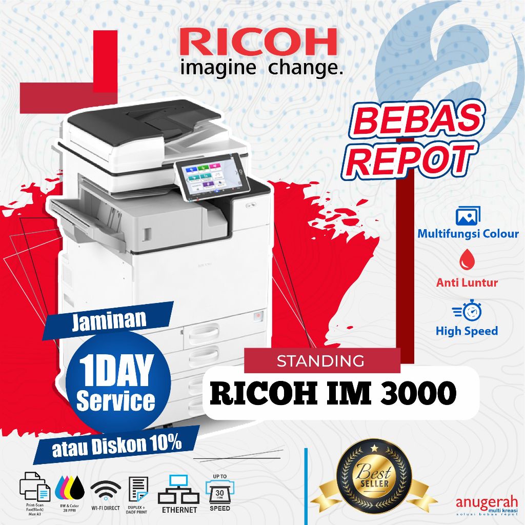 Jual Mesin Fotocopy Multifungsi | Mesin Printer Ricoh IM C3000 | Mesin ...