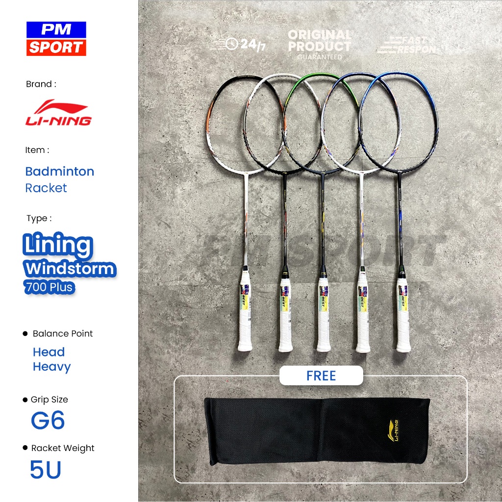 Jual RAKET BADMINTON / BULUTANGKIS LINING WINDSTORM 700 PLUS ORIGINAL ...