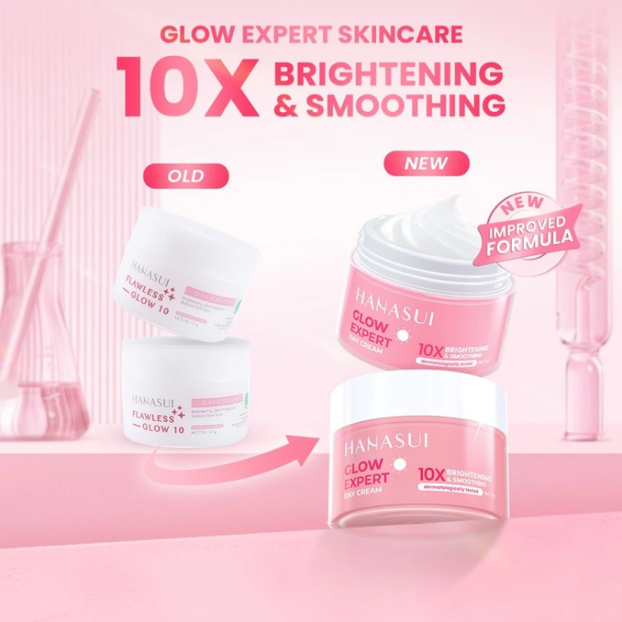 Jual Hanasui Flawless Glow Expert 10 Day Cream 15gr | Shopee Indonesia