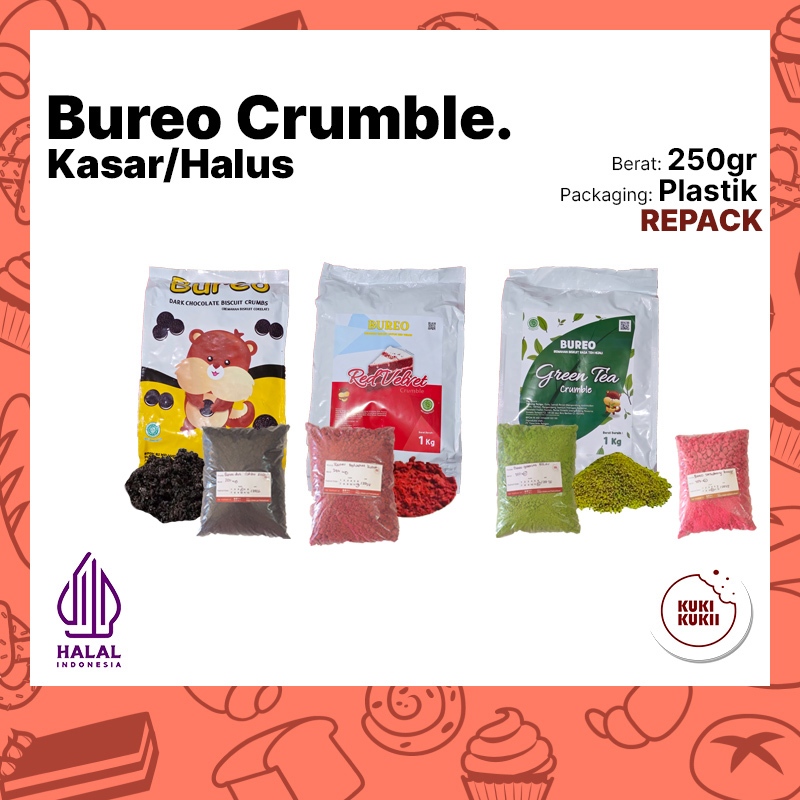 Jual BUREO Biscuit Crumble 250gr Kasar / Halus REPACK | BUREO Cookies ...