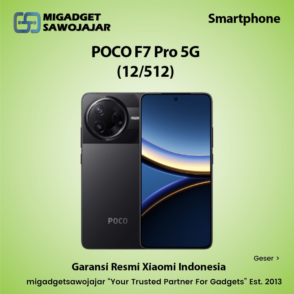 Jual POCO F7 Pro 5G 12/512 AMOLED 120Hz 50MP OIS 6000mAh 90W IP68 | Shopee Indonesia
