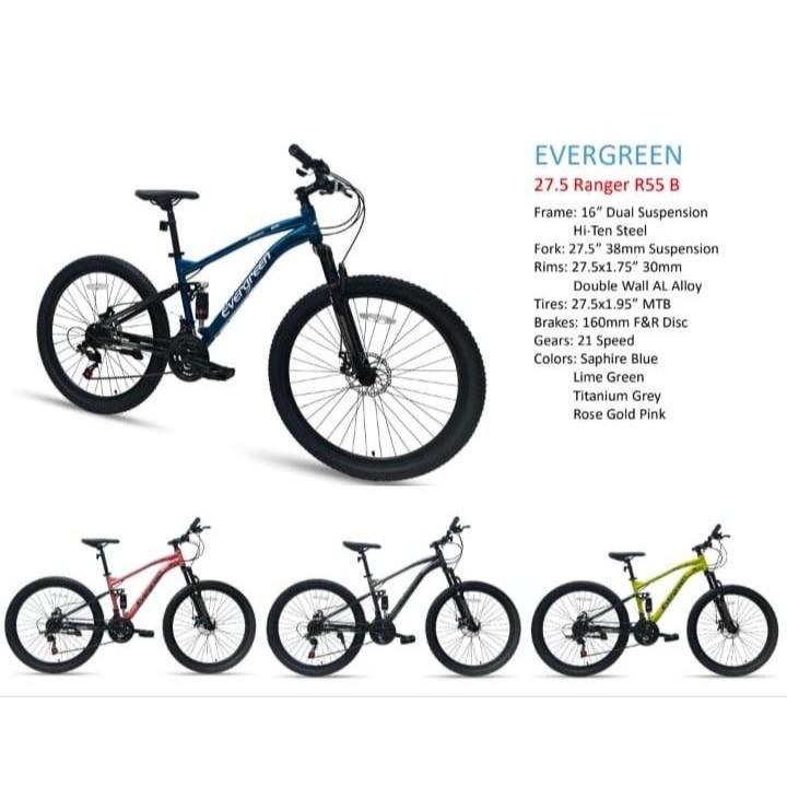 Jual Sepeda Gunung / Sepeda Trail NEW MTB 27.5 Evergreen Ranger R55 ...