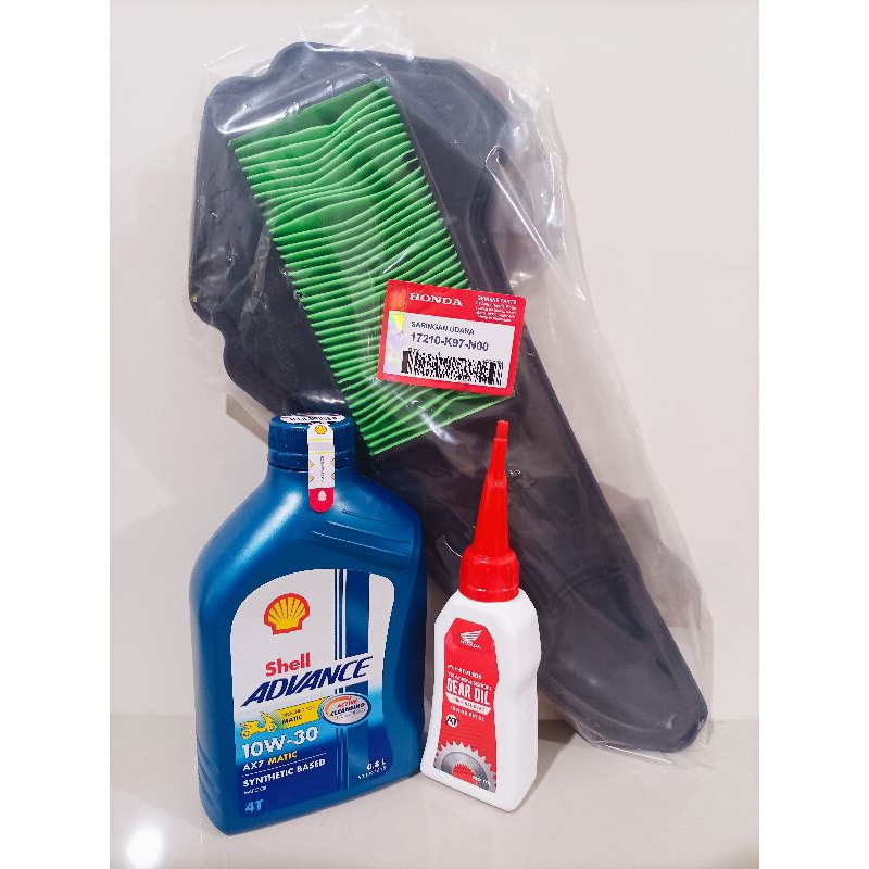 Jual PAKET HEMAT OLI SHELL ADVANCE AX7 MATIC - SCOOTER 800ML + AHM GEAR ...