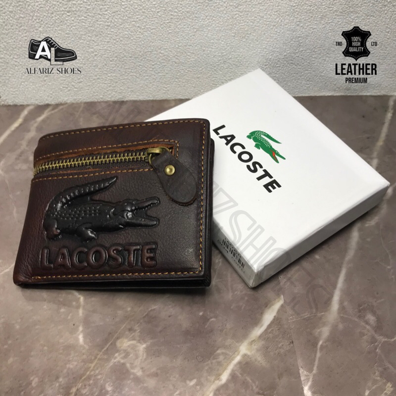 Jual Dompet Pria Full Kulit Lacoste dengan Resleting – Elegan & Premium ...