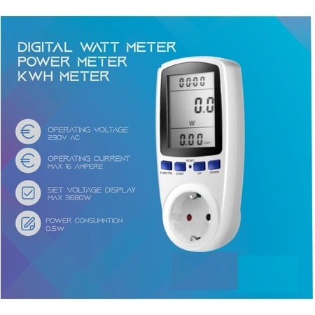 Jual Digital Watt Meter Power Meter Energy Meter Pengukur Arus Listrik | Shopee Indonesia