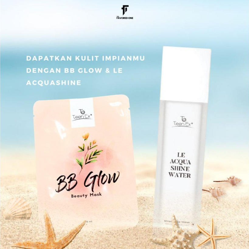 Jual BB Glow Mask Lifting & 100 ml Le Acqua Shine Water masker BB glow korea BB glow beauty mask ...