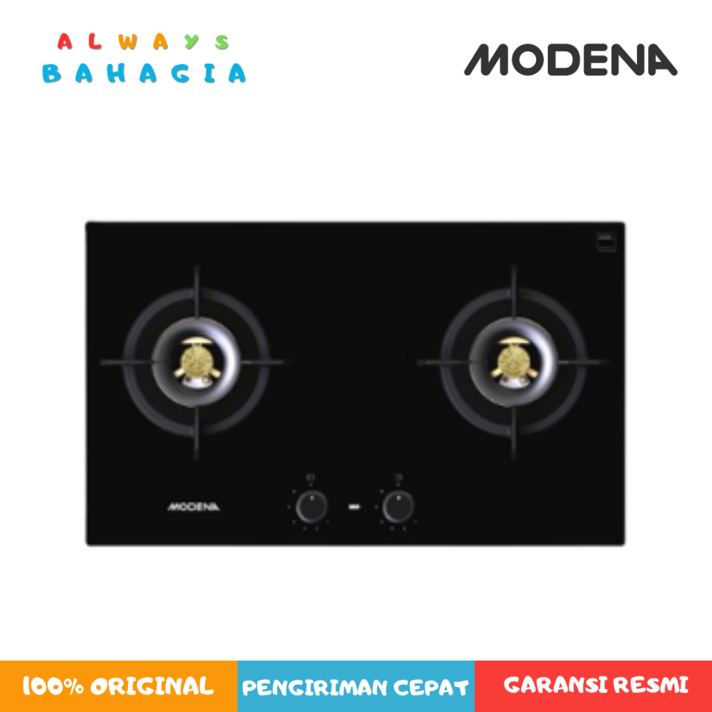 Jual MODENA BH 1725 CBBK Kompor Gas Tanam 70cm 2 Burner Full Brass Zero ...
