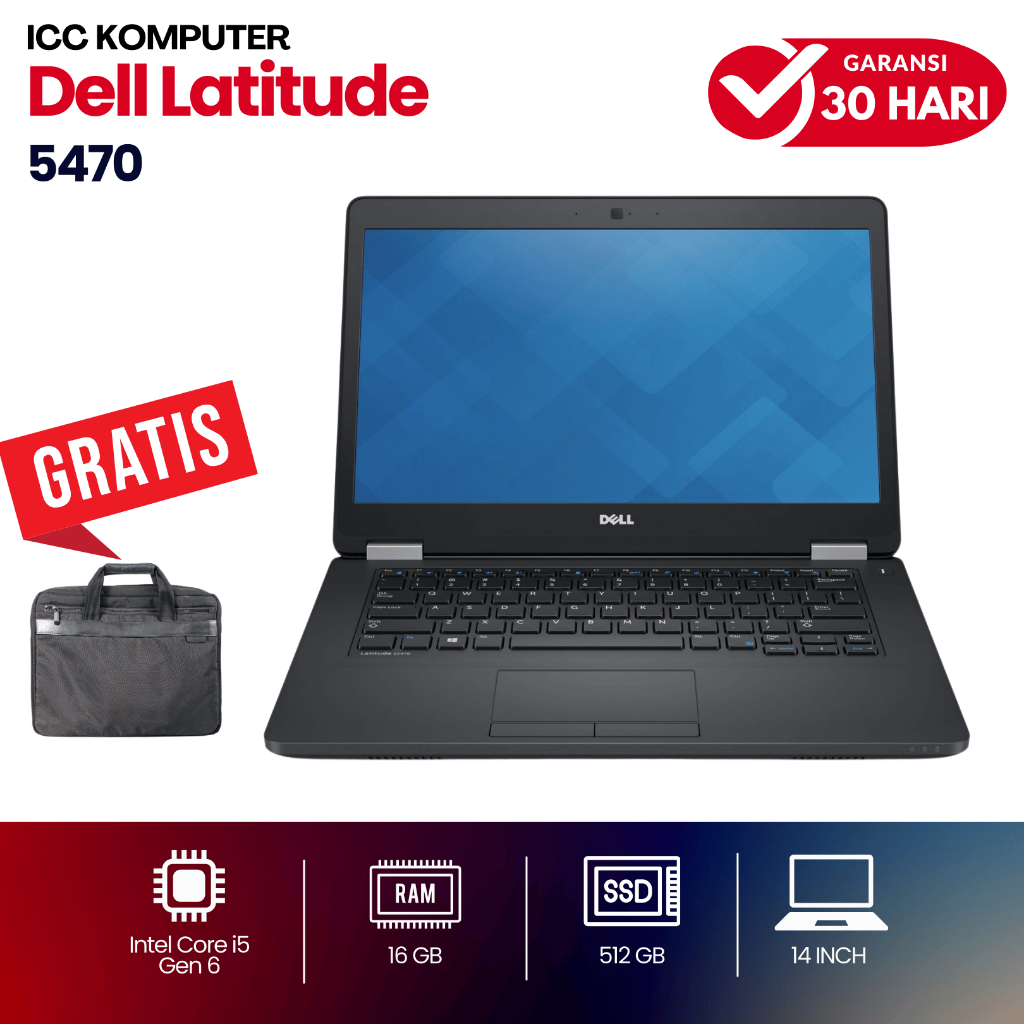 Jual Laptop Dell Latitude 5470 5490 Core i5 / i7 gen 6 - Second Mulus & Bergaransi | Shopee ...