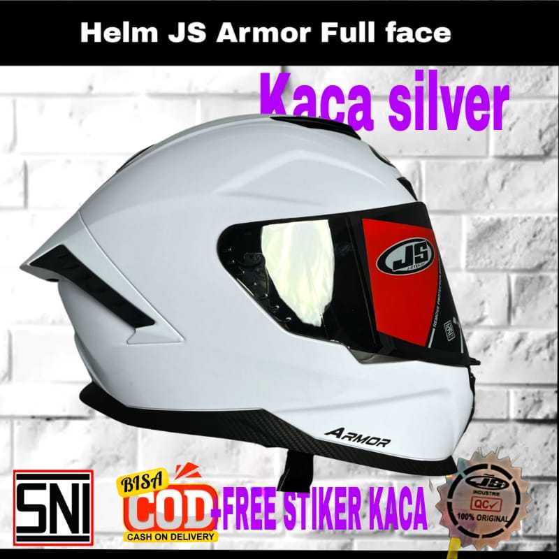 Jual HELM JS ARMOR FULL FACE SOLID ORIGINAL/HELM PRIA/HELM KEREN/HELM ...