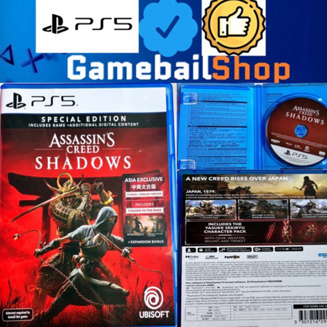 Jual Assassins Creed Shadows Ac Shadow Assassin PS5 Game ( Reg 3 Asia ...