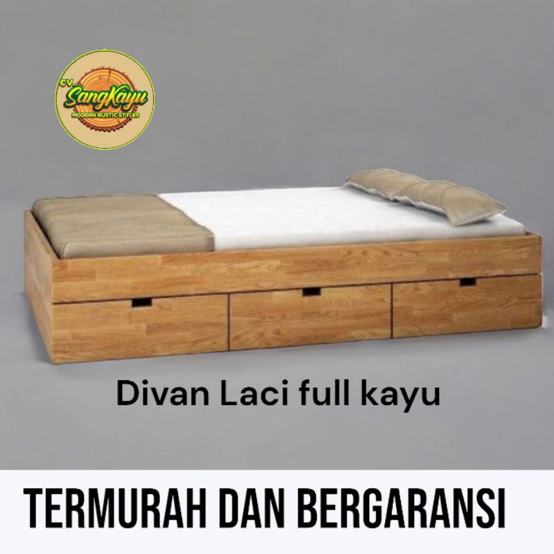 Jual Divan Kayu laci Divan kayu minimalis Ranjang kayu Ranjang matras ...