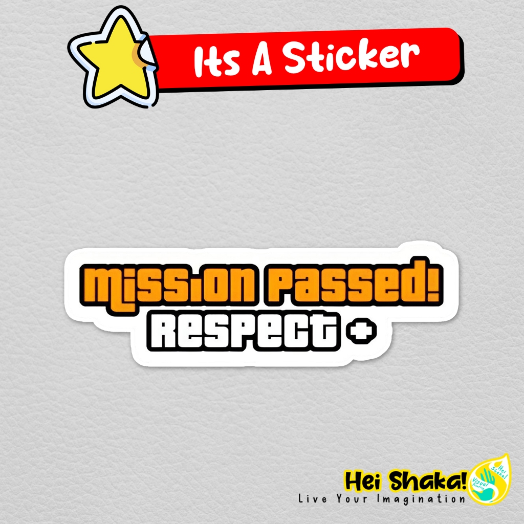 Jual Stiker Mission Passed Respect Sticker GTA Grand Theft Auto Vinyl ...