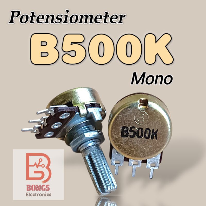 Jual Potensiometer B500K Mono Alpha ( Nilai asli Potensio tercantum ...