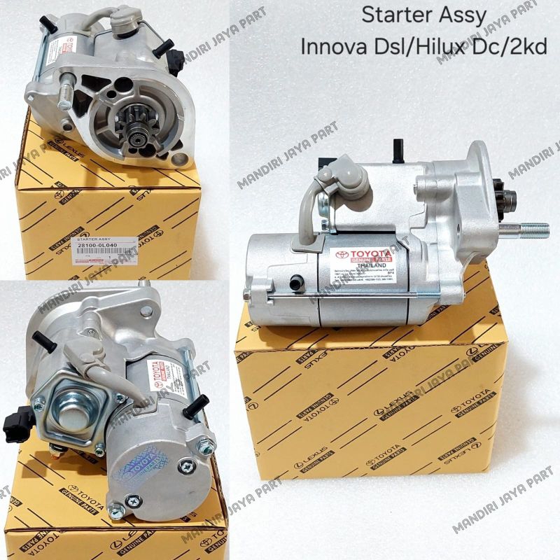 Jual DINAMO STARTER ASSY TOYOTA HILUX FORTUNER INNOVA DIESEL 2KD ...