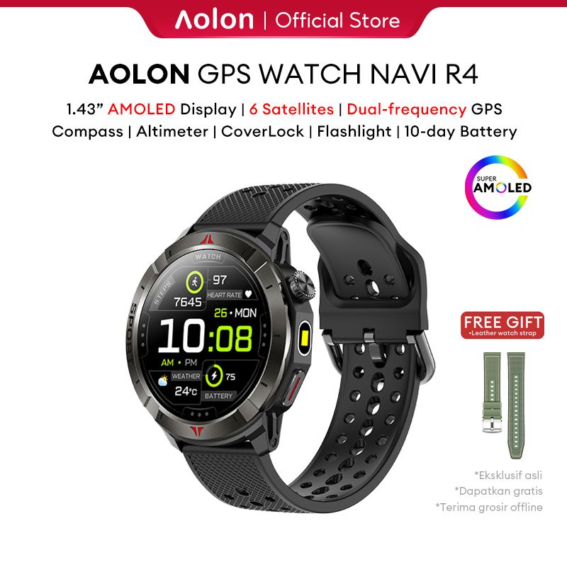 Jual Aolon Navi R4 Jam Tangan Smartwatch 46mm 6 Satelit GPS Amoled ...