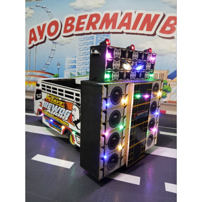 Jual miniatur truk sound horeg / miniatur truk sound system / miniatur ...