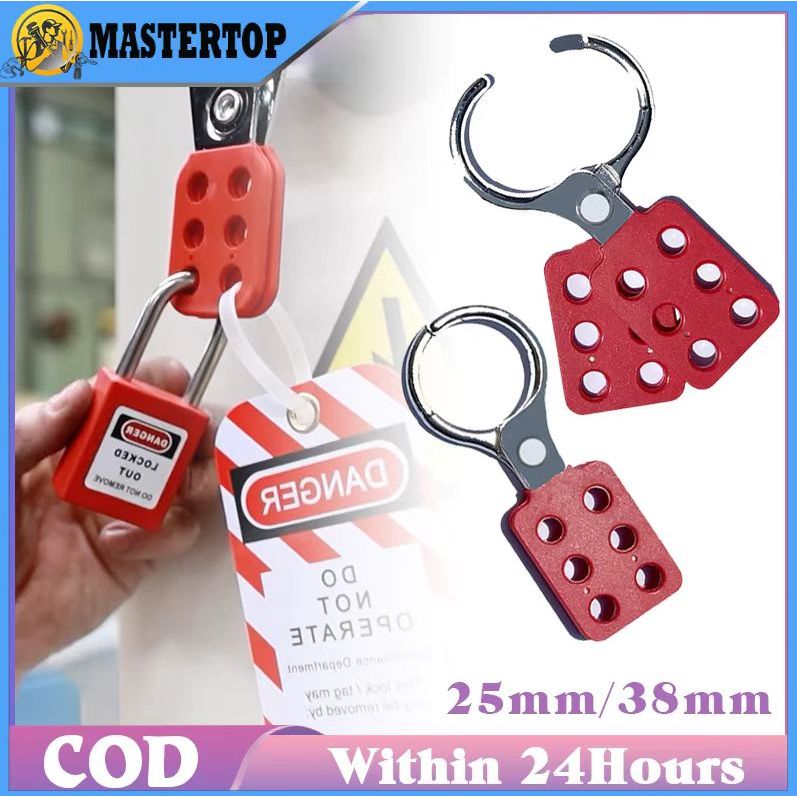 Jual 【COD&READY】38mm Steel Lockout Hasp / 6 Hole Safety Lockout / Heavy ...