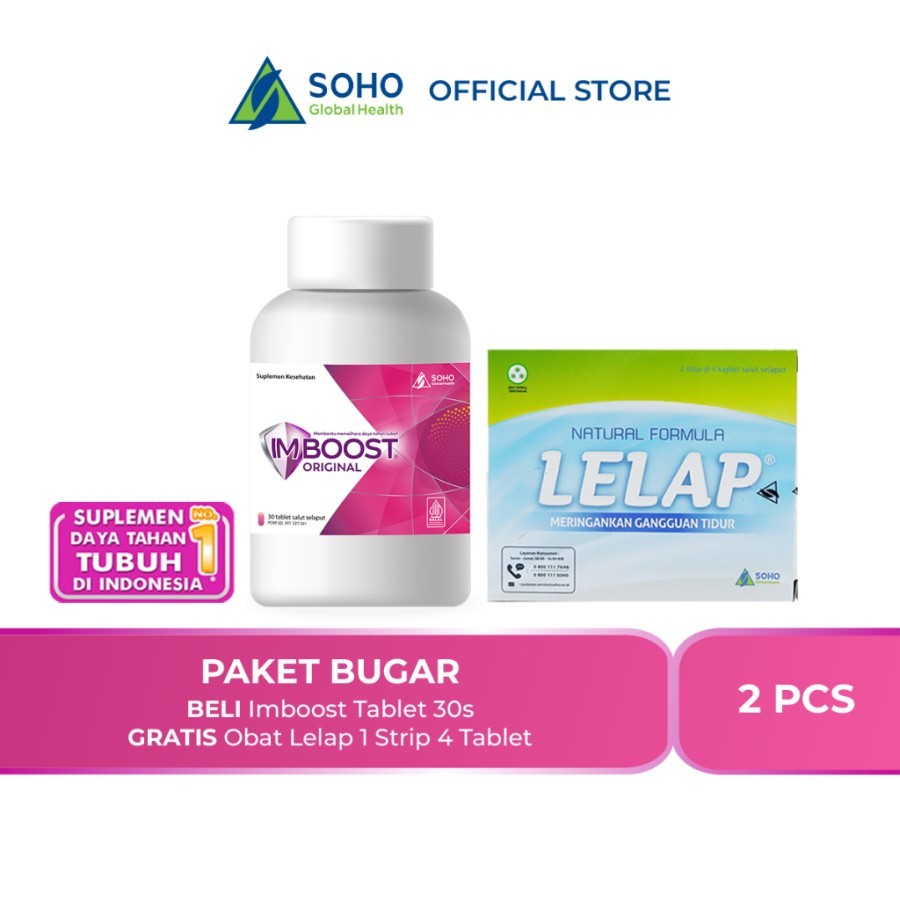 Jual Imboost Tablet 30s & Lelap Peringan Gangguan Tidur 1 strip 4 ...