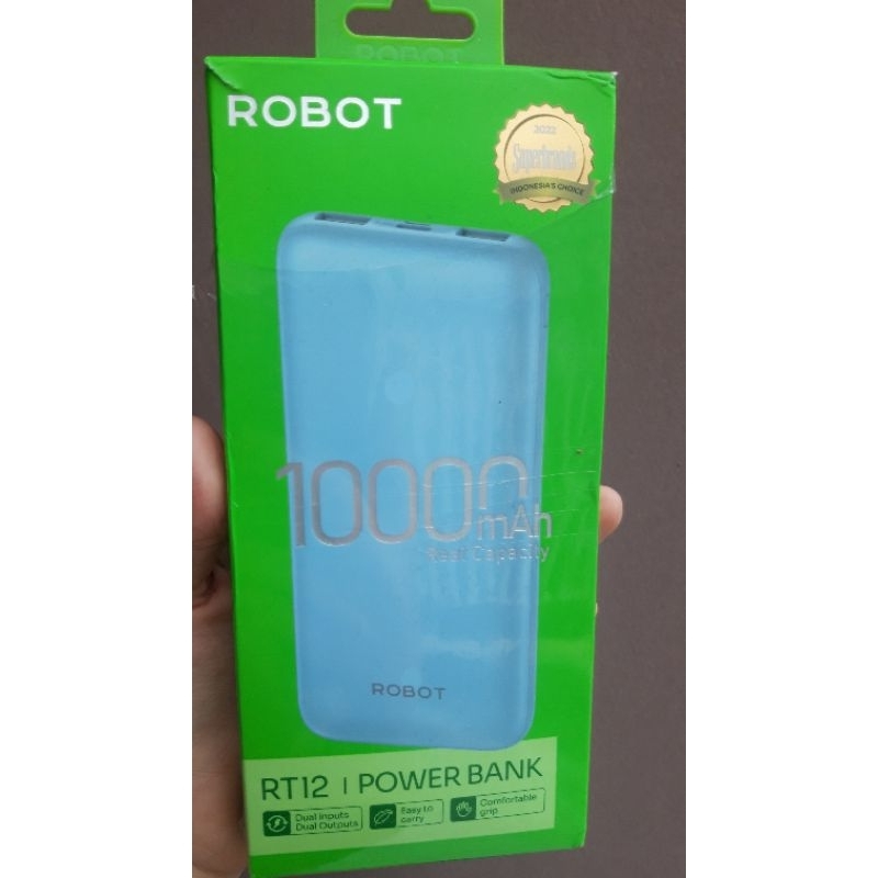 Jual Powerbank Robot 10000 mAh warna biru masih new (udah diunboxing ...