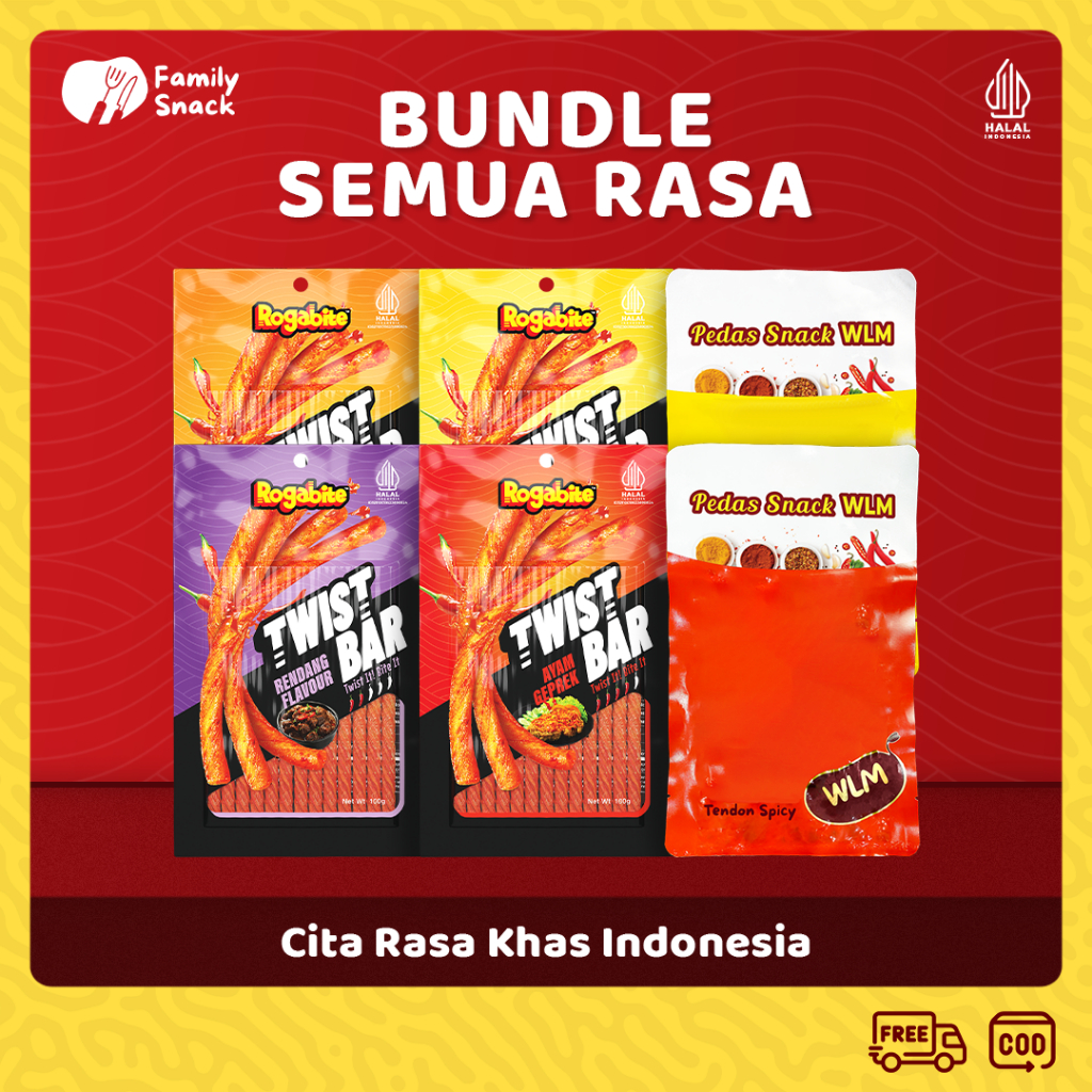 Jual Family Snack - [BUNDLE SEMUA RASA] Gluten Spicy Tofu Stik Kembang ...