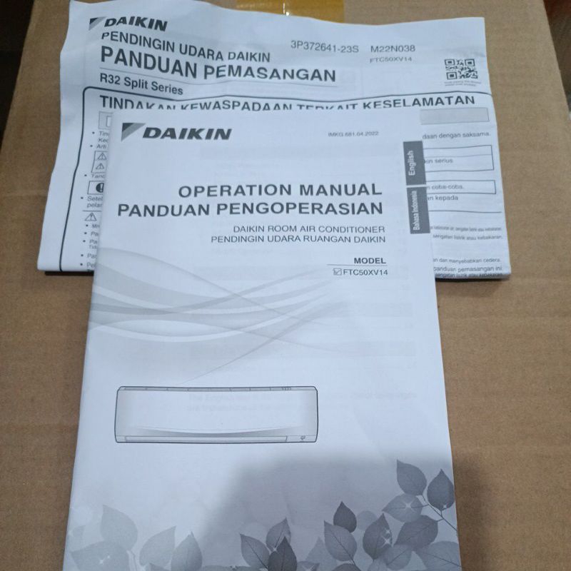 Jual BUKU PETUNJUK PEMASANGAN DAN OPERASIONAL AC DAIKIN | Shopee Indonesia