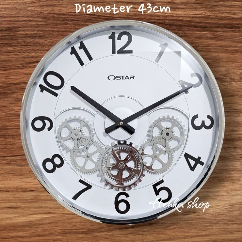 Jual Jam dinding Gear Clock merk Ostar Premium Original | Shopee Indonesia