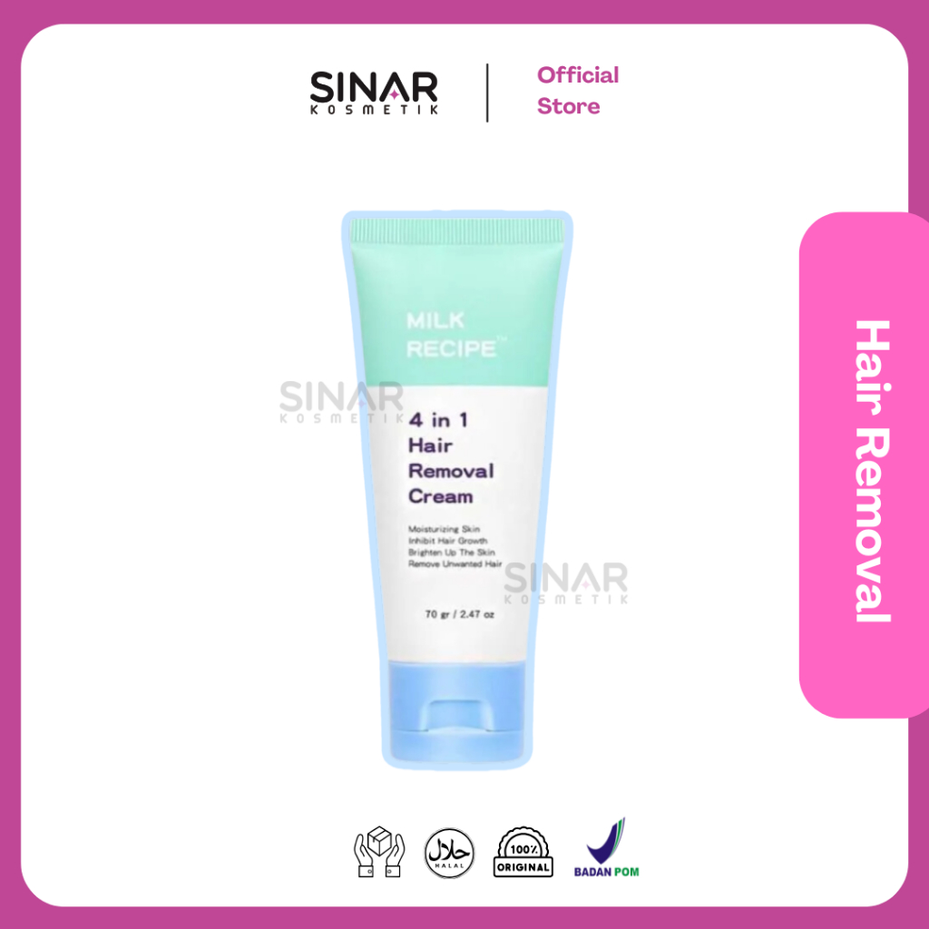 Jual Milk Recipe 4 in 1 Hair Removal Cream 70 gr | Krim Waxing Perontok ...