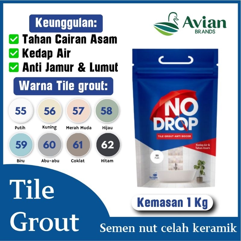 Jual Semen Nat keramik kamar mandi kolam No Drop tile grout anti bocor ...