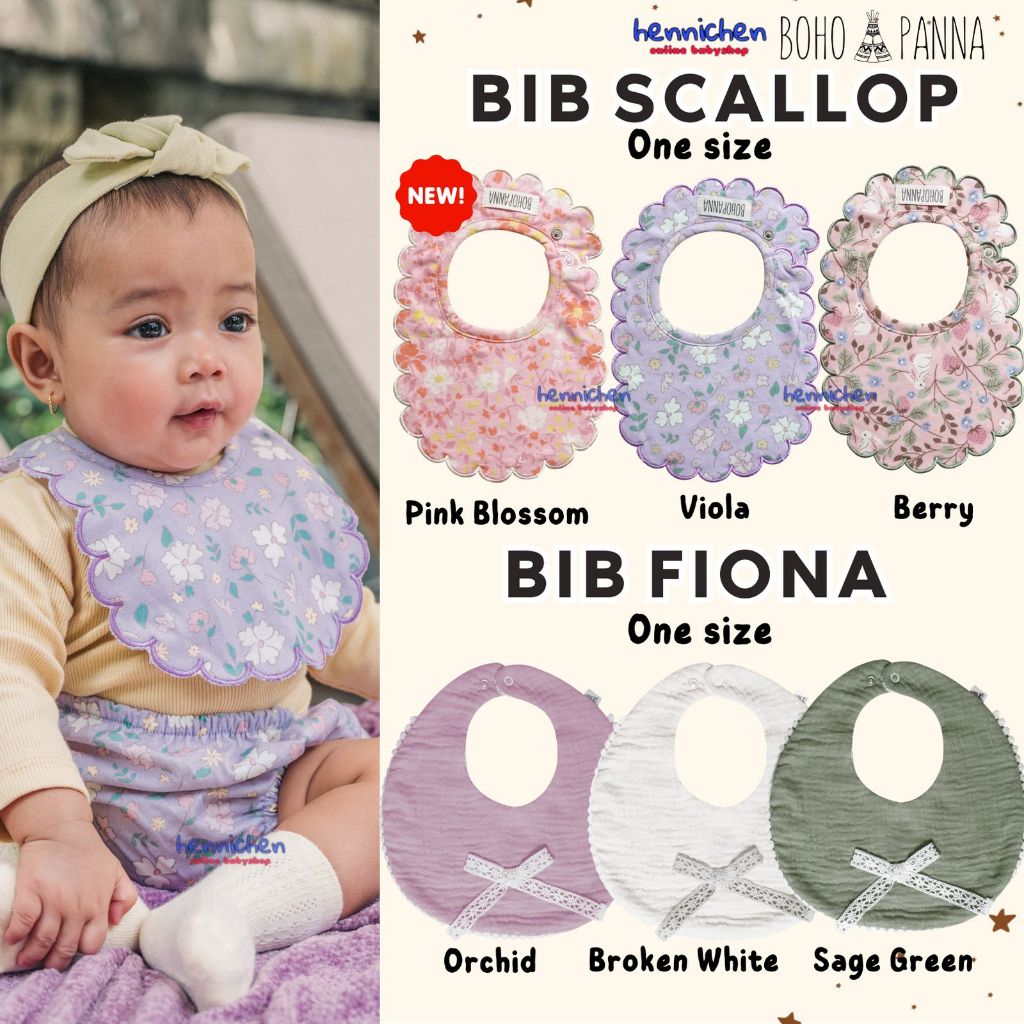 Jual BohoPanna Bib Scallop / Bib Fiona / Juliet / Amelia Bib Ruffle ...