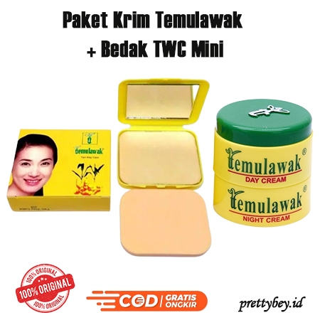 Jual Paket Cream Siang & Malam Temulawak + Bedak Temulawak TWC Mini ...