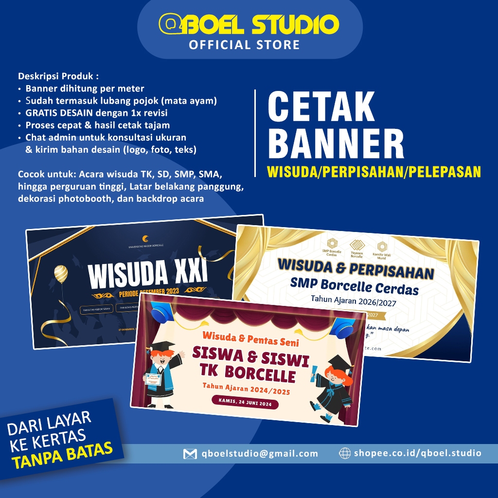 Jual Banner/Spanduk Untuk Acara/Perpisahan/Pelepasan,Wisuda Sekolah ...