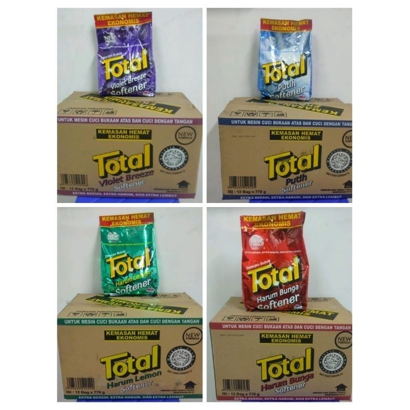 Jual Total deterjen bubuk softener 1 dus isi 12 pack / 770gr | Shopee ...
