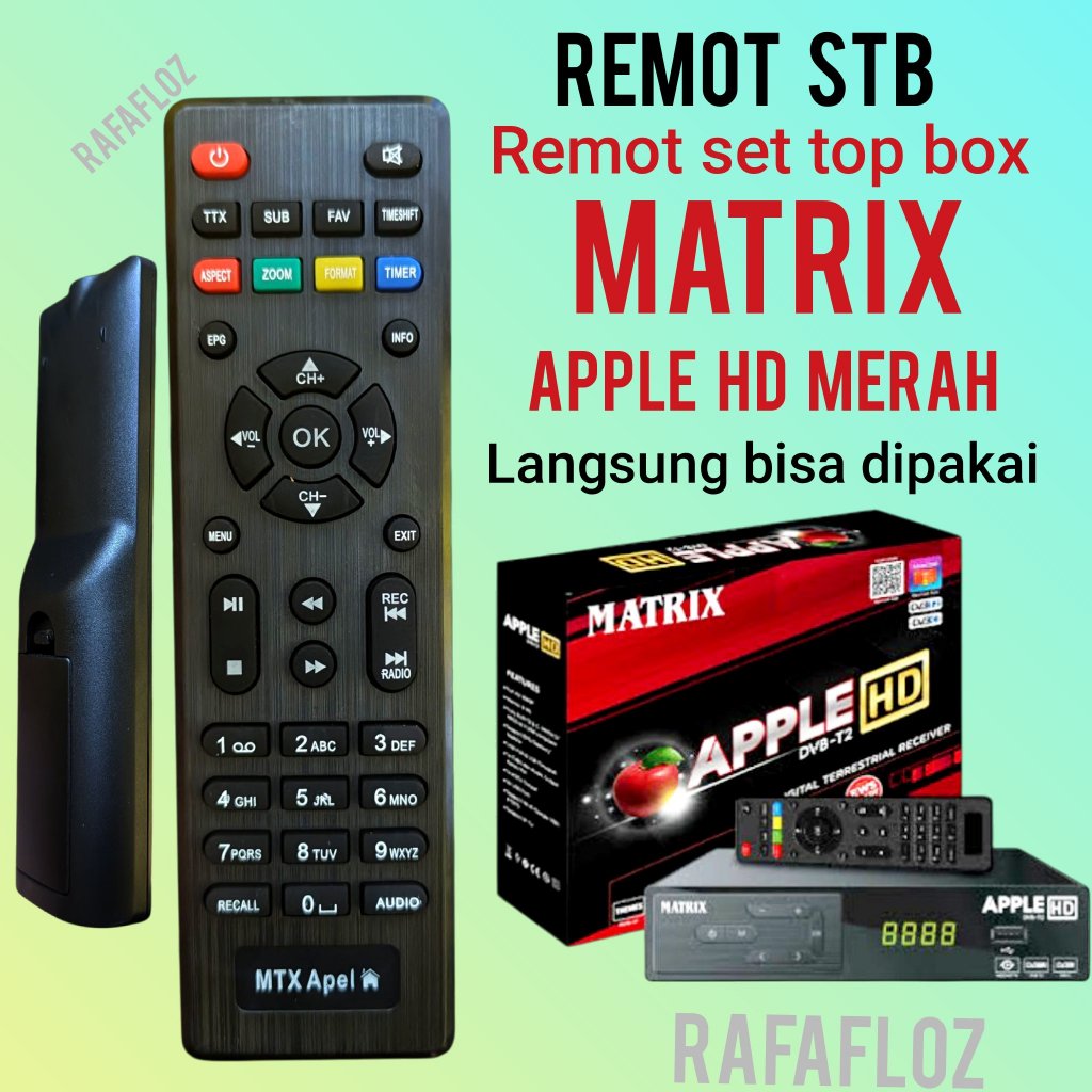 Jual remote stb set top box matrix hd apple merah | Shopee Indonesia