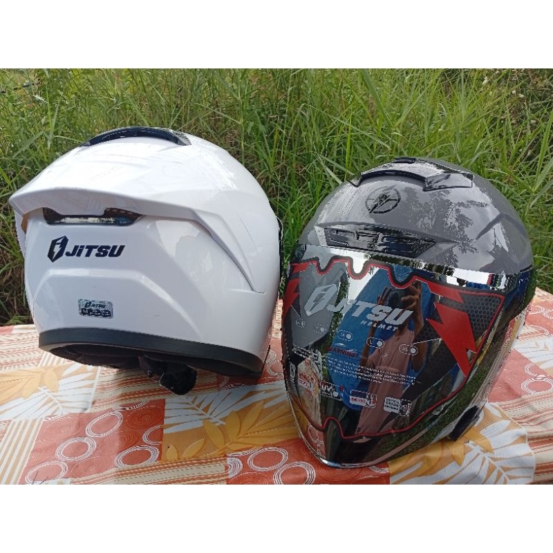 Jual Helm Half Face Jitsu J-Strike Solid SNI Terbaru | Shopee Indonesia